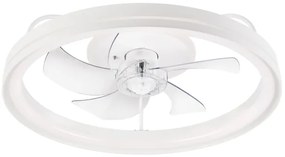 LED Stropní svítidlo s ventilátorem FARGO LED/37W/230V bílá + DO