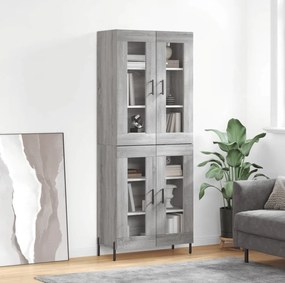 vidaXL Skříň highboard 69,5 x 34 x 180 cm kompozitní dřevo [3198281] Barva: šedá sonoma