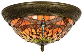 Stropní světlo Tiffany Cecile - Ø 38*19 cm E14/max 2*40W