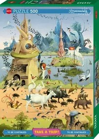 HEYE Puzzle Na výletě: Hieronymus Bosch / 500 dílků / 35 x 50 cm