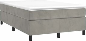 Rám postele s boxspringem světle šedá 120 x 200 cm samet 3121108