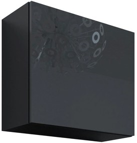 Závěsná skříňka VIGO KWADRAT VG10D černá / černý lesk