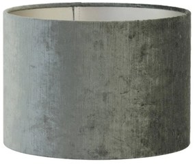 Šedé antracitové sametové stínidlo na lampu Gemstone - Ø 50* 38cm/ E27