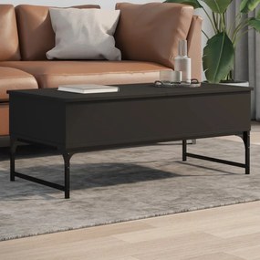 vidaXL Konferenční stolek černý 100x50x40 cm kompozitní dřevo a kov