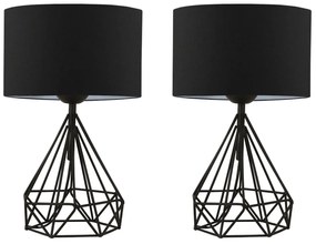 Opviq Stolní lampa, Set 2 ks AYD-2974, Černá