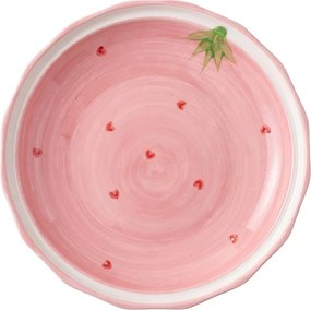 Růžová keramická miska se srdíčky Sweet Hearts - Ø 20*4 cm