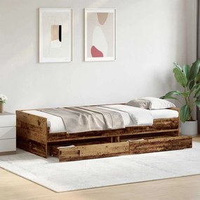 Rám postele Staré dřevo 90 x 190 cm Masivní borové dřevo 3403207
