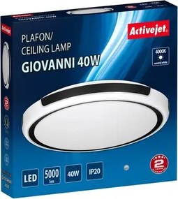 Activejet AJE-GIOVANNI černá/bílá / Stropní LED svítidlo / 40W / 60x L