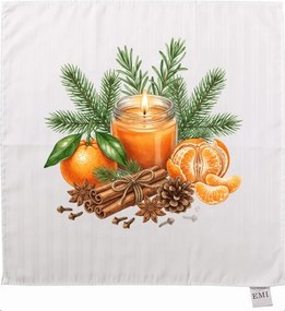 Damaškový ubrus Winter Mandarin 40x40 cm EMI