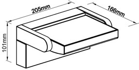 Trinity LIHGWA11 Venkovní nástěnný reflektor Ilas LED 12,5W, 3000K IP54, antracit