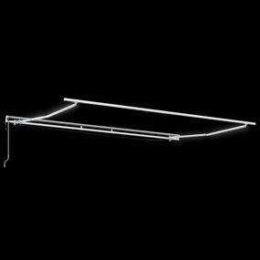 Automatická zatahovací markýza s LED antracit a bílá 400x300 cm 3215785
