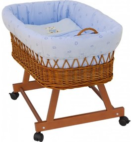 Scarlett Proutěný košík na miminko Méďa Modrá