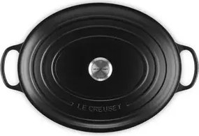 Le Creuset Signature Oválný hrnec s poklicí 40 cm černá