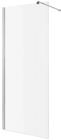 Invena Walk-In, sprchová zástěna 90X200cm, 8mm čiré sklo, chromový profil, INV-AK-32-196-O
