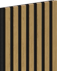 Mexen Lam-F, akustické stěnové lamely 275 × 31,5 cm, filc 6 mm, dub jantarový, S105-275317-2812-073