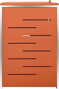 Přístřešek na čtyři popelnice 276,5x77,5x115 cm nerezová ocel 149565