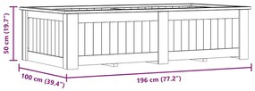 vidaXL Marketos Vyvýšený záhon 196 x 100 x 50 cm impregnovaná borovice
