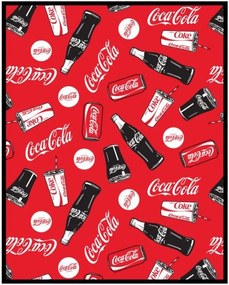 Fleecová deka Coca-Cola - nano coral 220 gr./m² - 120 x 150 cm