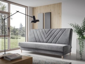 Eka Pohovka FRANK, 200 cm Výběr nohou: Přírodní, Barva látky: Světle šedá (Monolith 84)