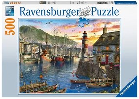 Puzzle ravensburger 150458 východ slunce v přístavu