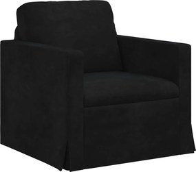 Set pohovek 2 ks Černá samet 3407513