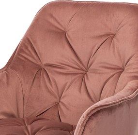 Autronic Designové jídelní křeslo DCH-421 PINK4, starorůžová/černý kov