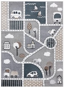 Dywany Łuszczów Dětský kusový koberec Fun Strade grey ROZMĚR: 140x190