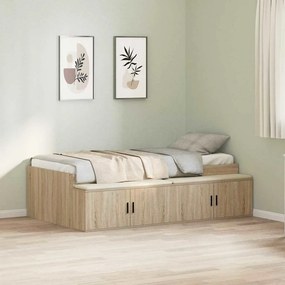 Rám postele se zásuvkou Sonoma dub 90 x 190 cm Kompozitní dřevo 3335207