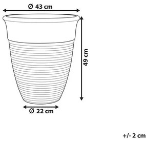 Šedý květináč ⌀43 cm KATALIMA Beliani