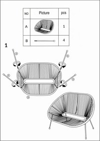 Zahradní lavička ACAPULCO - šedá