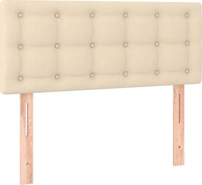 Box spring postel s matrací krémová 120x190 cm textil 3269805
