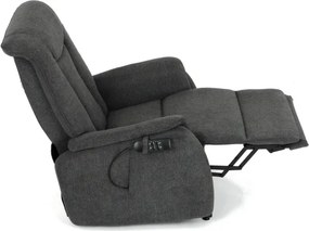 Polohovací křeslo šedé, elektrické TV-L8963 GREY2