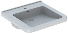 Geberit Selnova Comfort - Umyvadlo Square, 550x525 mm, bezbariérové, s 1 otvorem pro baterii, s přepadem, bílá 500.785.00.1