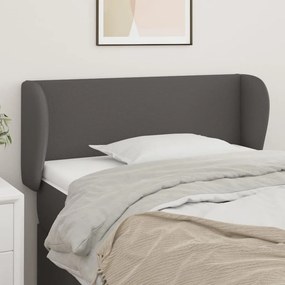 Čelo postele typu ušák šedá 103x23x78/88 cm umělá kůže 3116952
