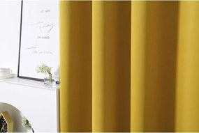 Závěs OXFORD 140x270 cm, žlutý Zavěšení: Řasící páska