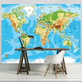 Fototapeta - Mapa světa (152,5x104 cm)