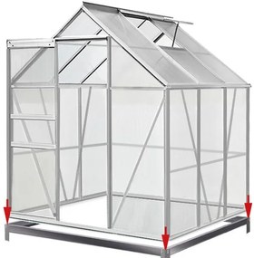 Deuba Zahradní skleník - 190 x 195 x 195 - plocha 3,7 m² - objem 5,85 m³ + základna
