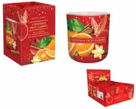 Nohelgarden Svíčka ve skle CHRISTMAS FRUIT GARDEN-ORANGE+SPICES 150g