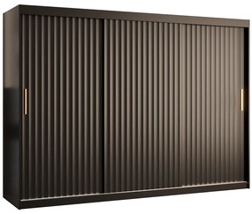 Šatní skříň Riflo Wave 1 | 250 cm | černá