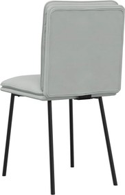 Jídelní židle 6 ks světle šedé samet 3315679