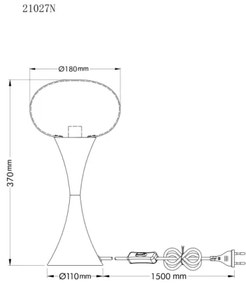 Globo 21027N - Stolní lampa LULA 1xE14/25W/230V matný chrom