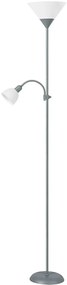 Rabalux Stojací lampa Action 2xE27/230V/178cm, stříbrná