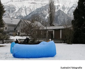 Nafukovací sedací vak/lazy bag, modrá, LEBAG