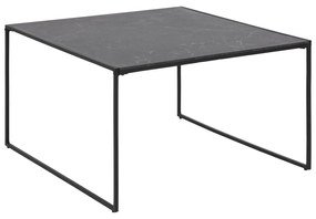 Konferenční stolek Mramorový vzor Černý BONEY 80cm