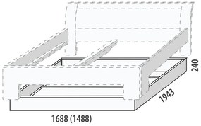 Úložný prostor Sofia výklopný Domestav F139 Materiál: Dub Cink, Povrchová úprava: Olej