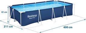 Konstrukční bazén 400 x 211 x 81 cm 4v1 Bestway 56405N