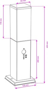 Brilagi - Venkovní lampa se senzorem NOVA 1xE27/15W/230V 40 cm IP44 matný chrom