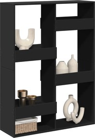 Dělicí stěna černá 100 x 33 x 135 cm kompozitní dřevo 3309556