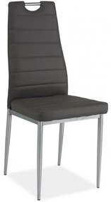 Casarredo Jídelní čalouněná židle H-260 šedá/chrom