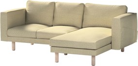 Potah na pohovku IKEA Norsborg 3-místná se šezlongem barva béžová látka pletený vzor